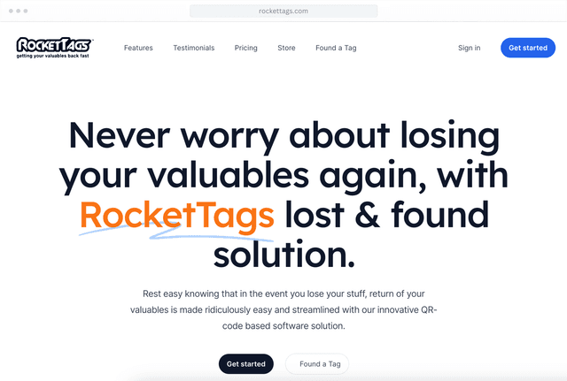 RocketTags - Lost & Found Solution